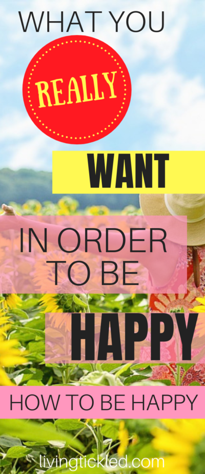 What We Really Want In Order to Be Happy: How to be happy