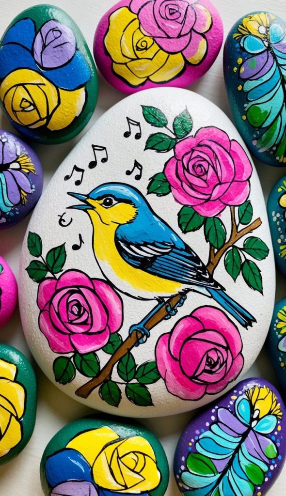 26 Bird Painted Rock Ideas for Nature Enthusiasts - Living Tickled