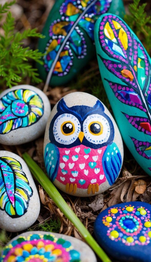 24 Owl Painted Rock Ideas for Nature Lovers - Living Tickled