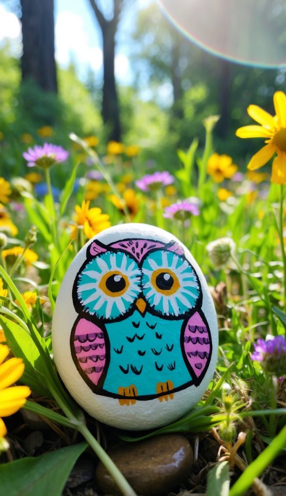 24 Owl Painted Rock Ideas for Nature Lovers - Living Tickled