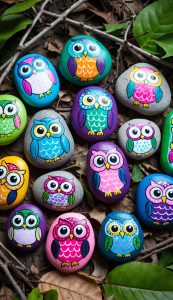 24 Owl Painted Rock Ideas for Nature Lovers - Living Tickled