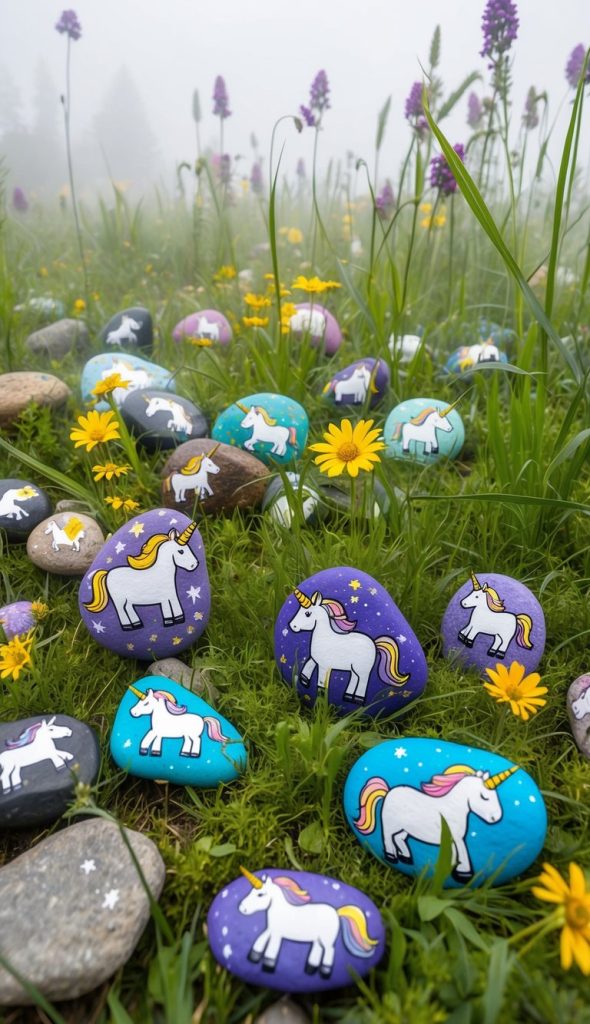 23 Unicorn Painted Rock Ideas for Whimsical DIY Crafts - Living Tickled