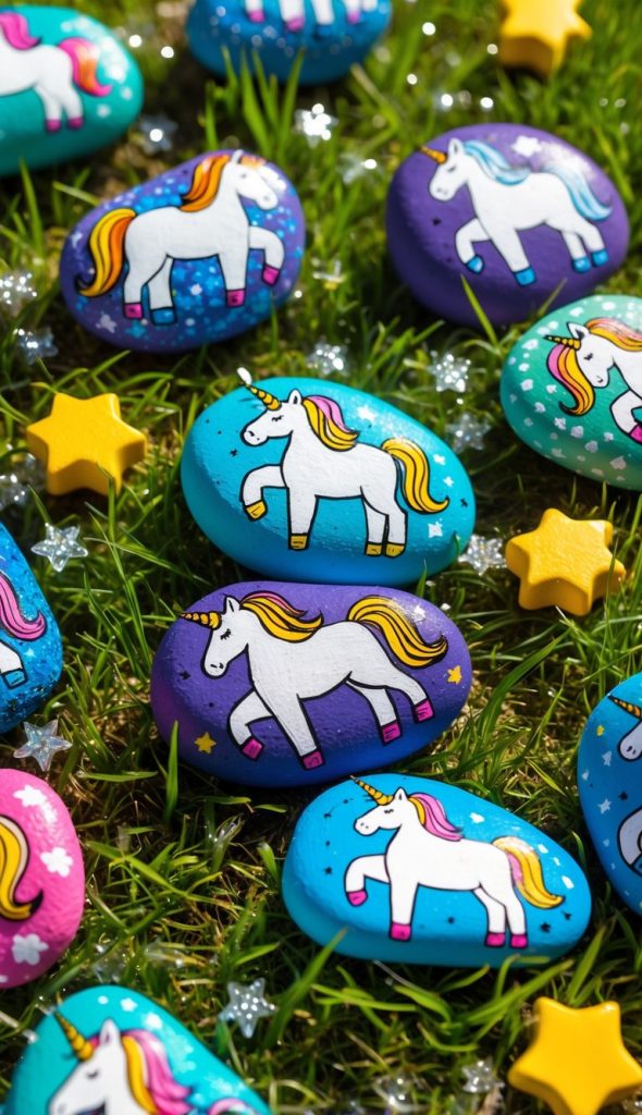 23 Unicorn Painted Rock Ideas for Whimsical DIY Crafts - Living Tickled