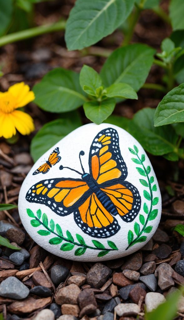19 Nature Painted Rock Ideas for Outdoor Decor Inspiration - Living Tickled
