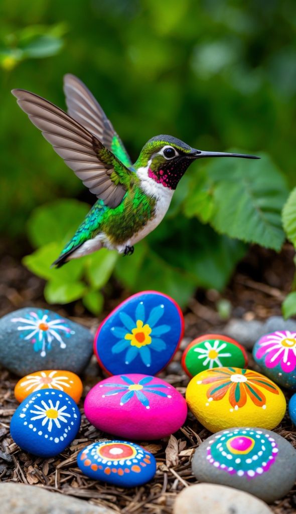 19 Nature Painted Rock Ideas for Outdoor Decor Inspiration - Living Tickled