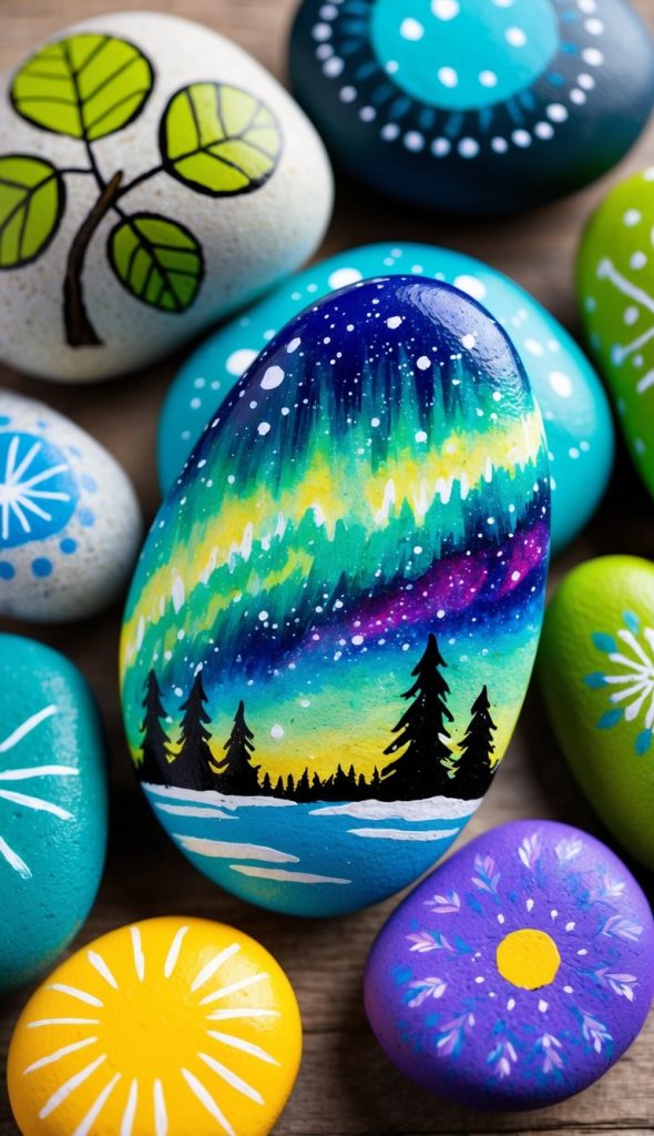 19 Nature Painted Rock Ideas for Outdoor Decor Inspiration - Living Tickled
