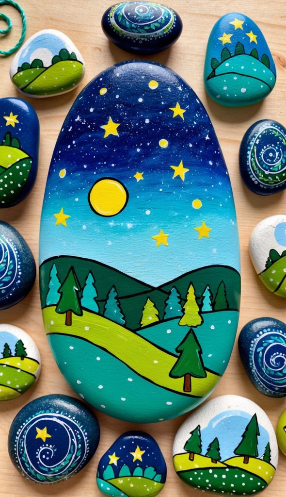 19 Nature Painted Rock Ideas for Outdoor Decor Inspiration - Living Tickled
