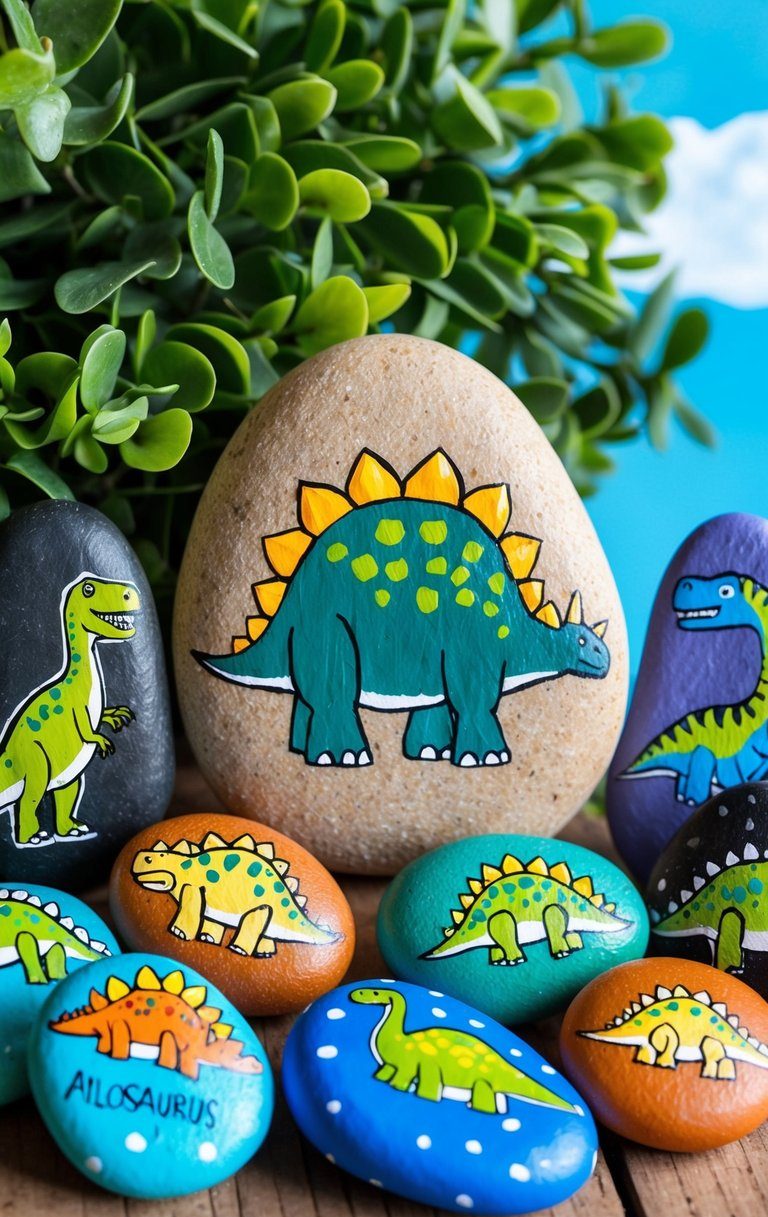 46 Dinosaur Painted Rock Ideas: Prehistoric Creativity at Home