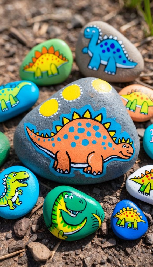 46 Dinosaur Painted Rock Ideas: Prehistoric Creativity at Home