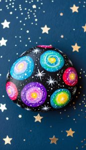 35 Galaxy Painted Rock Ideas for Starry Inspiration - Living Tickled