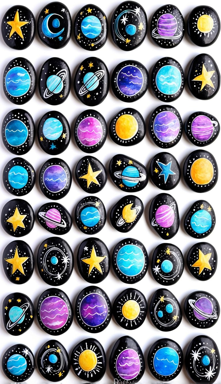 35 Galaxy Painted Rock Ideas for Starry Inspiration - Living Tickled