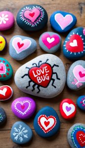 35 Lovely Valentine's Day Painted Rock Ideas for Spreading Love