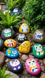 29 Cat Painted Rock Ideas: Purr-fect Designs for Your Home