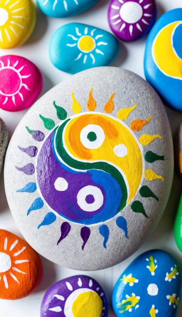 19 Colorful Rainbow Painted Rock Ideas for Cheerful Decor - Living Tickled
