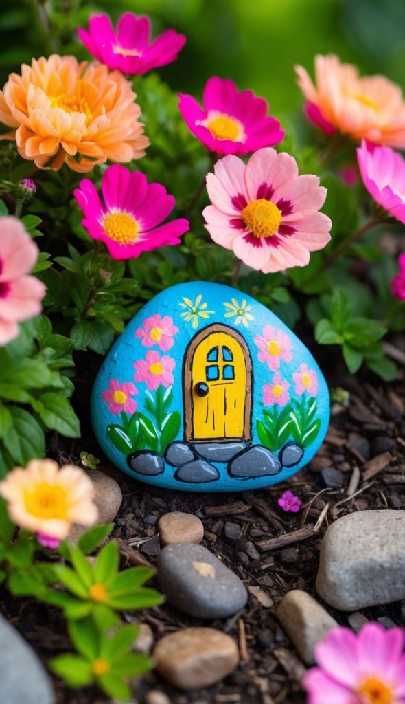 20 Magical Fairy Door Painted Rock Ideas for Enchanted Gardens: Bring ...