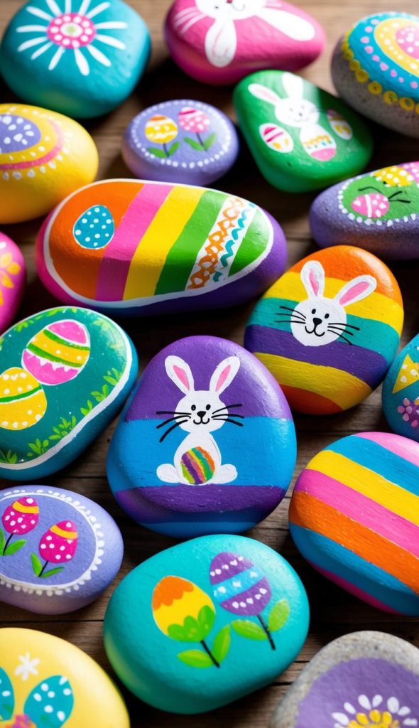 23 Fun Easter Painted Rock Ideas for Festive Spring Decor - Living Tickled