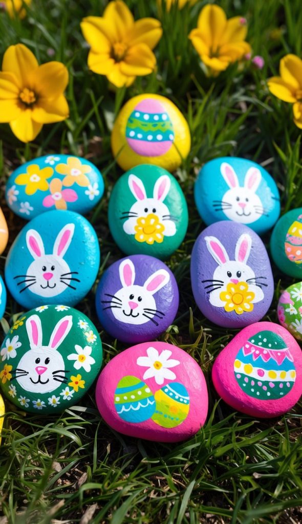 23 Fun Easter Painted Rock Ideas for Festive Spring Decor - Living Tickled