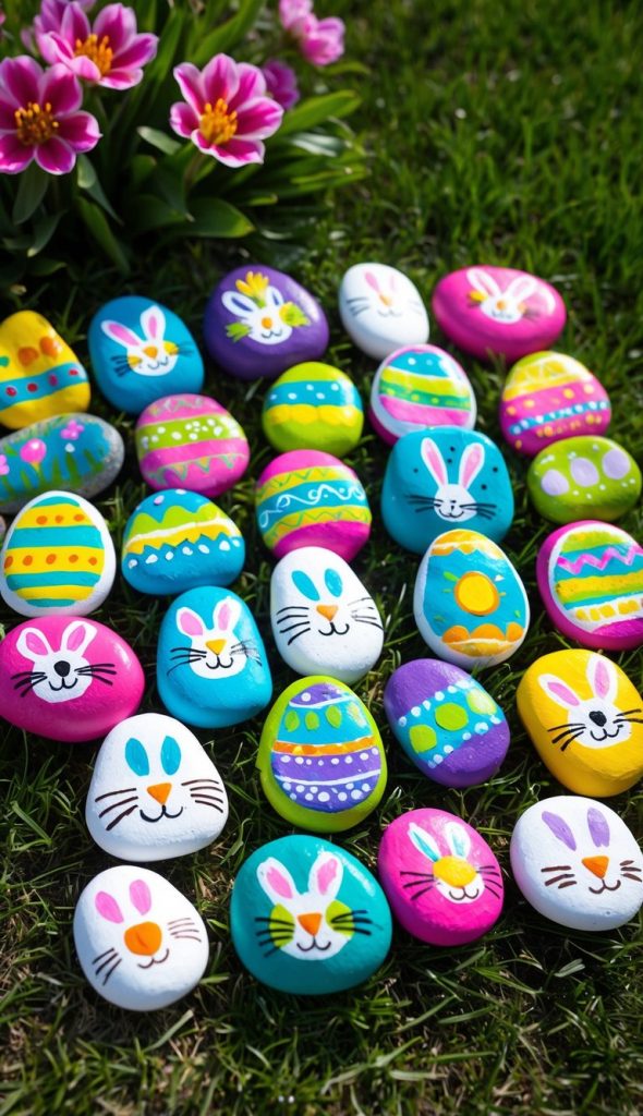 23 Fun Easter Painted Rock Ideas for Festive Spring Decor - Living Tickled