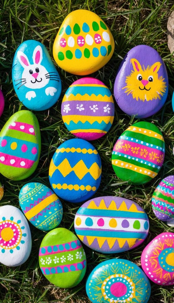 23 Fun Easter Painted Rock Ideas for Festive Spring Decor - Living Tickled
