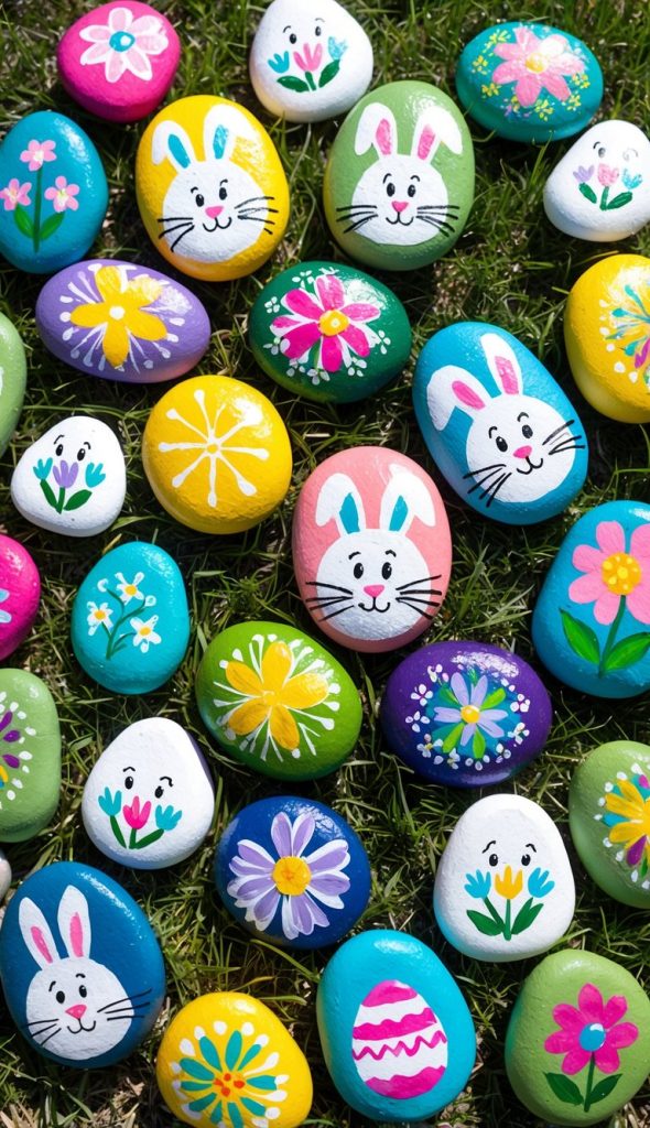 23 Fun Easter Painted Rock Ideas for Festive Spring Decor - Living Tickled