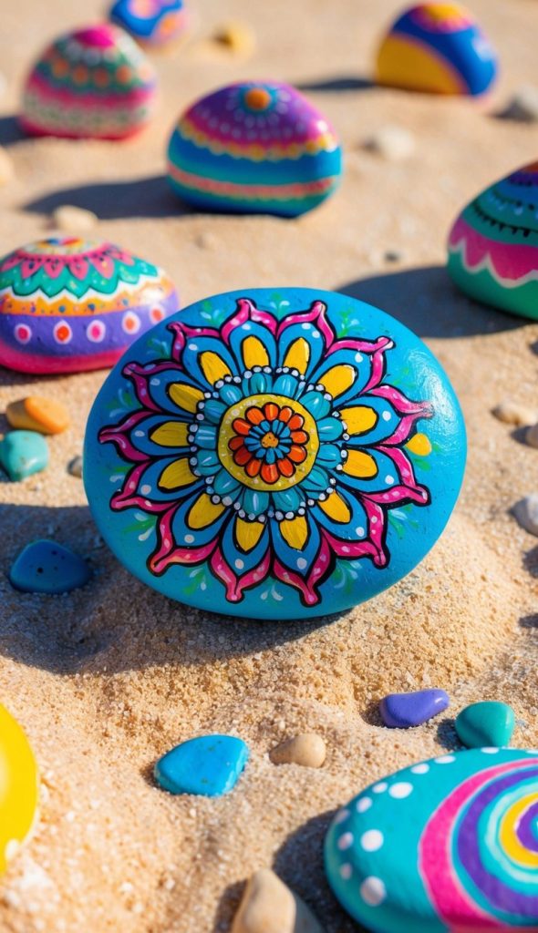 21 Vibrant Mandala Painted Rock Ideas for Artistic Expression - Living ...