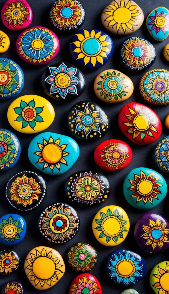 21 Vibrant Mandala Painted Rock Ideas for Artistic Expression - Living ...