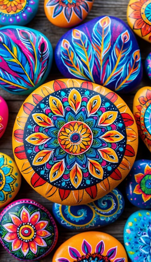 21 Vibrant Mandala Painted Rock Ideas for Artistic Expression - Living ...