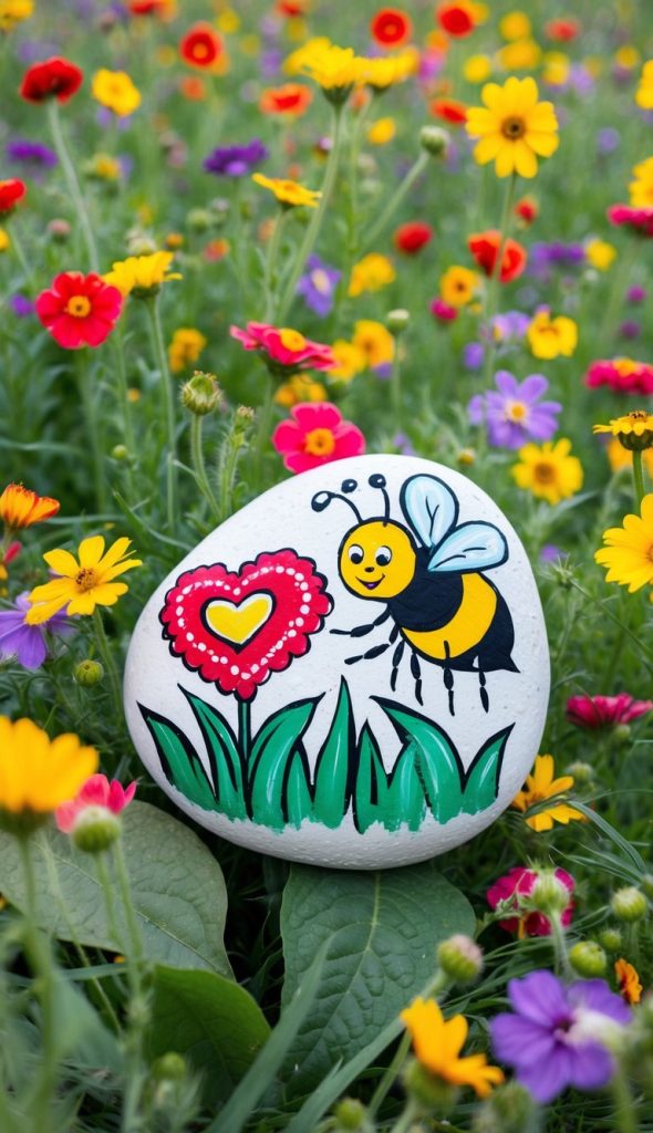 22 Buzzing Bee Painted Rock Ideas for Fun DIY Crafts and Garden Decor ...