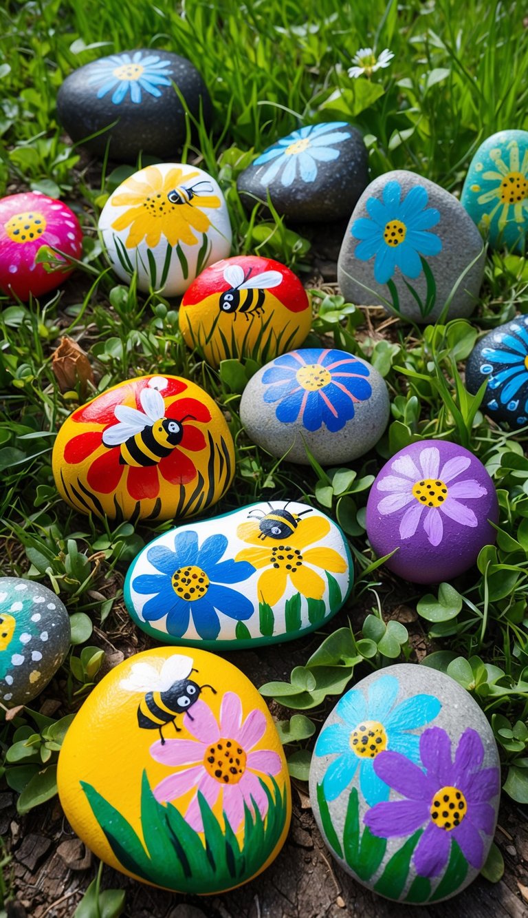22 Buzzing Bee Painted Rock Ideas for Fun DIY Crafts and Garden Decor ...