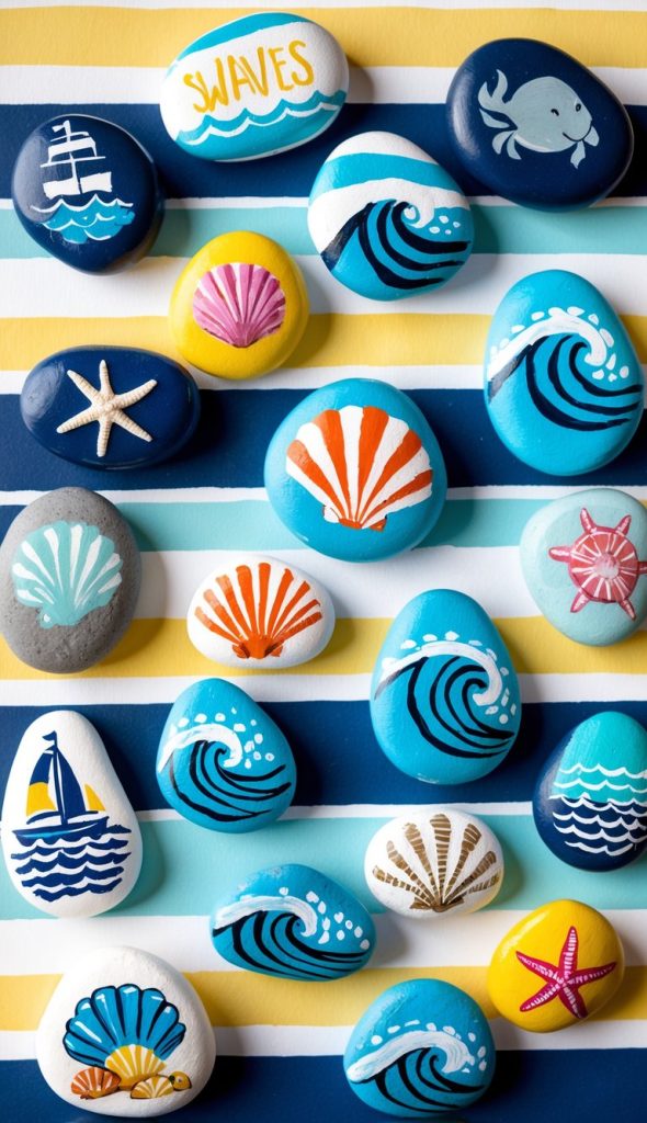 15 Stunning Ocean-Themed Painted Rock Ideas for Coastal Vibes - Living ...