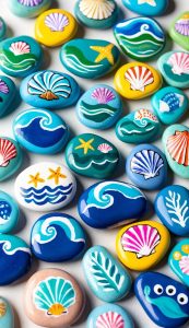 15 Stunning Ocean-Themed Painted Rock Ideas for Coastal Vibes - Living ...
