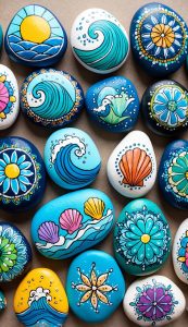 15 Stunning Ocean-Themed Painted Rock Ideas for Coastal Vibes - Living ...