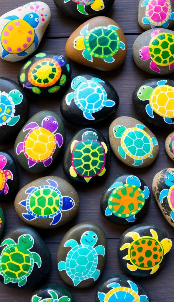 39 Turtle Painted Rock Ideas for Fun and Relaxation - Living Tickled