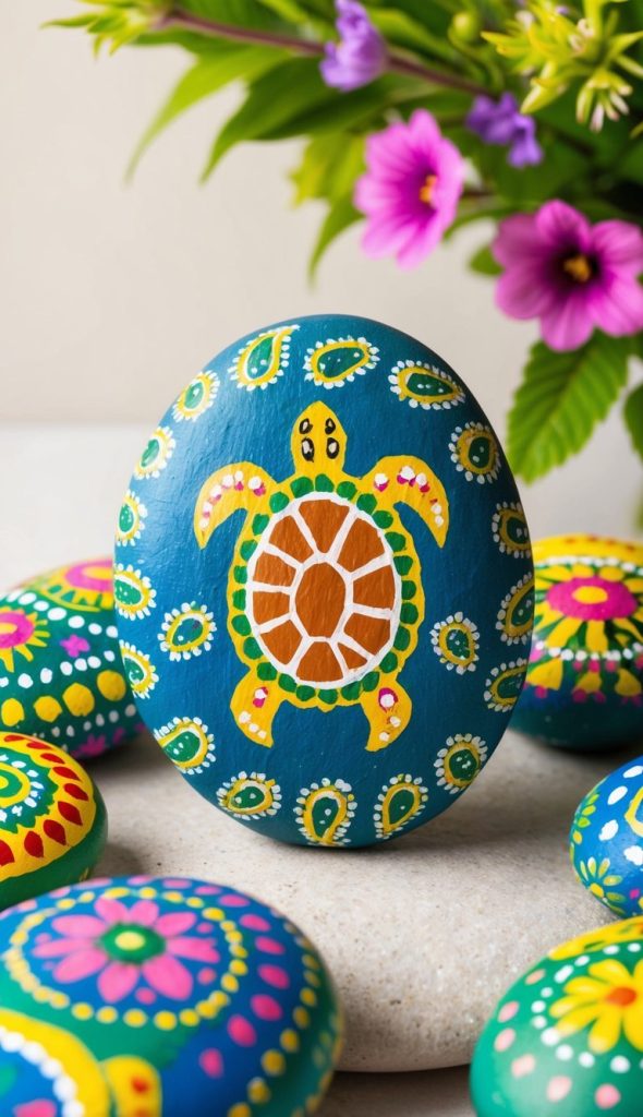 39 Turtle Painted Rock Ideas for Fun and Relaxation - Living Tickled