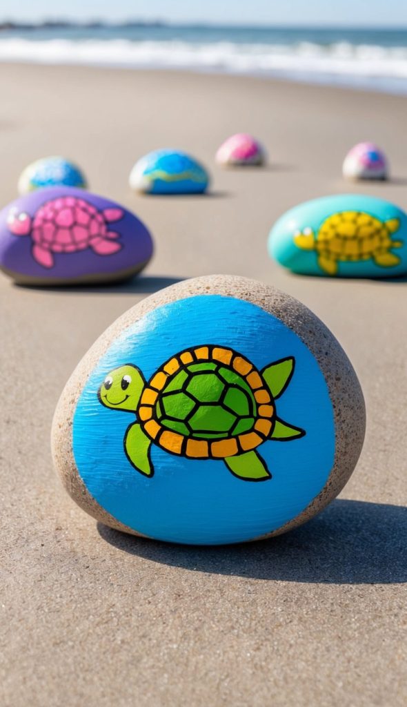 39 Turtle Painted Rock Ideas for Fun and Relaxation - Living Tickled
