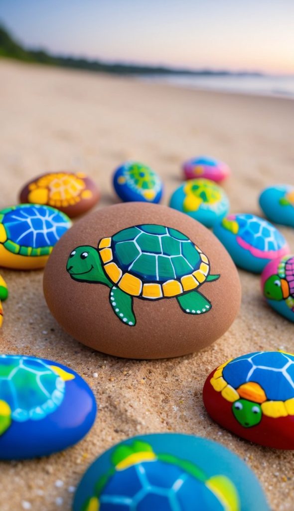 39 Turtle Painted Rock Ideas for Fun and Relaxation - Living Tickled