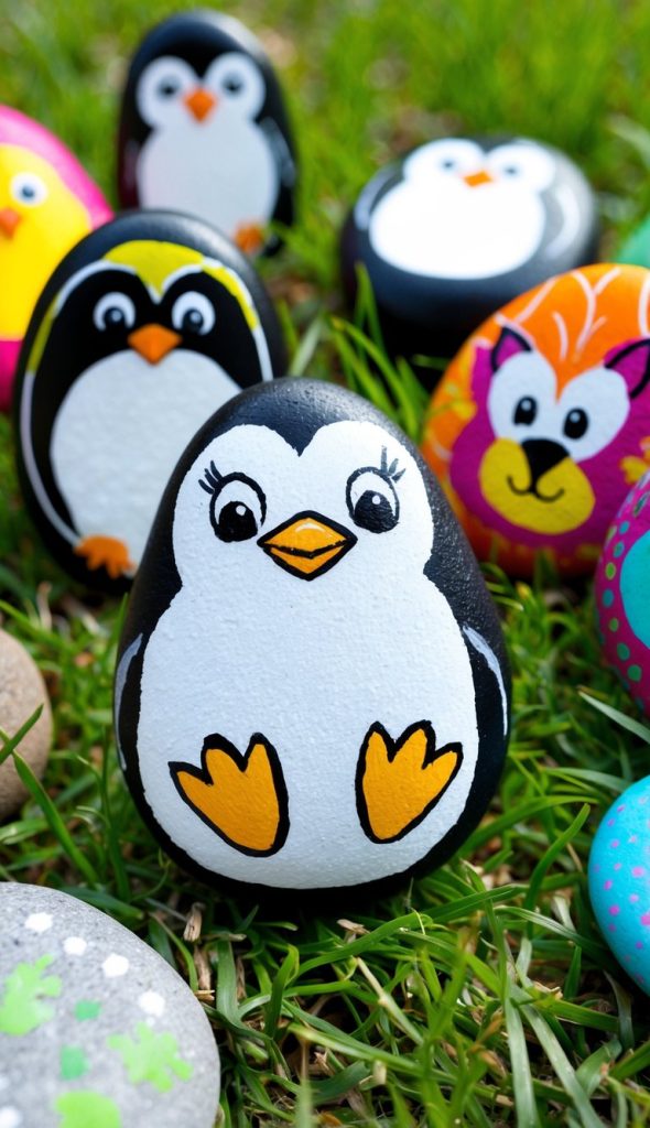 61 Easy Animal Painted Rock Ideas for Beginner-Friendly Crafts
