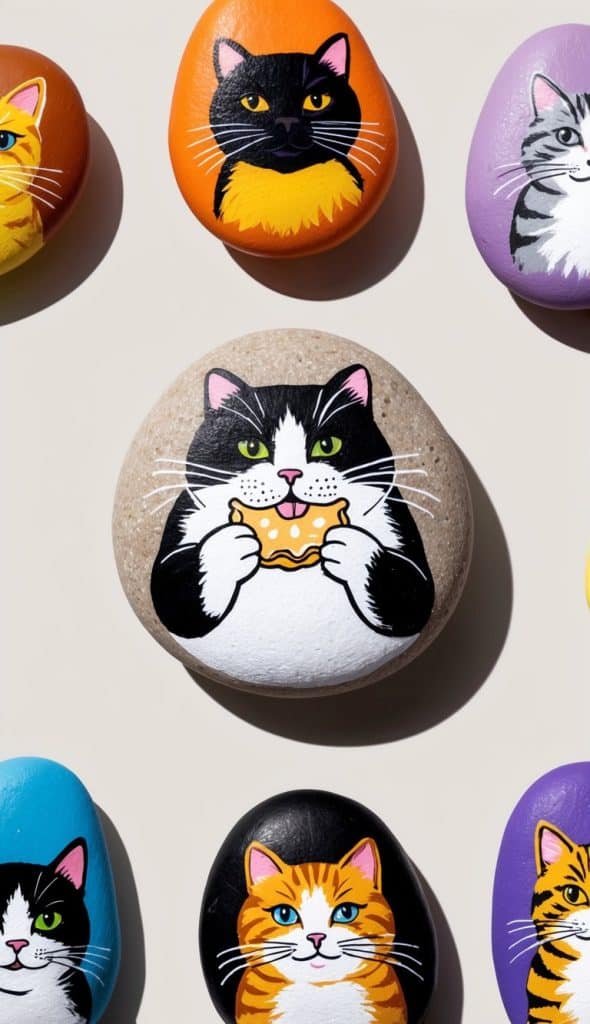 29 Cat Painted Rock Ideas: Purr-fect Designs for Your Home