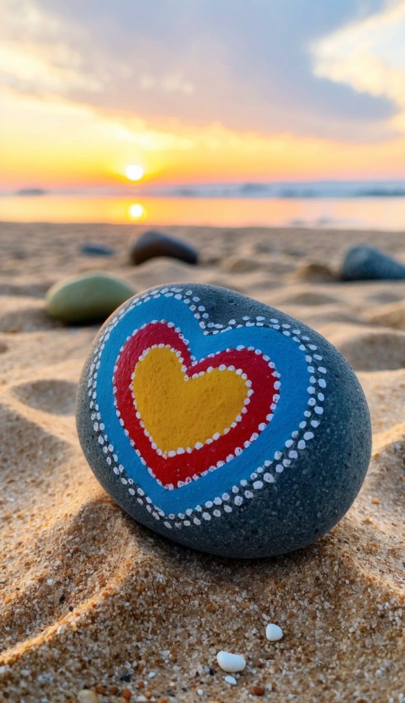 30 Lovely Heart Painted Rock Ideas To Spread Love on Valentine's Day ...