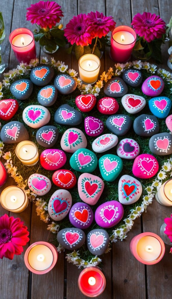 37 Lovely Heart Painted Rock Ideas To Spread Love on Valentine's Day