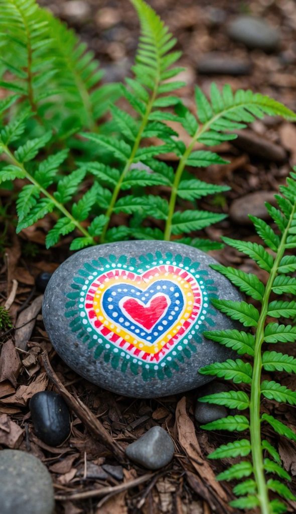 37 Lovely Heart Painted Rock Ideas To Spread Love on Valentine's Day