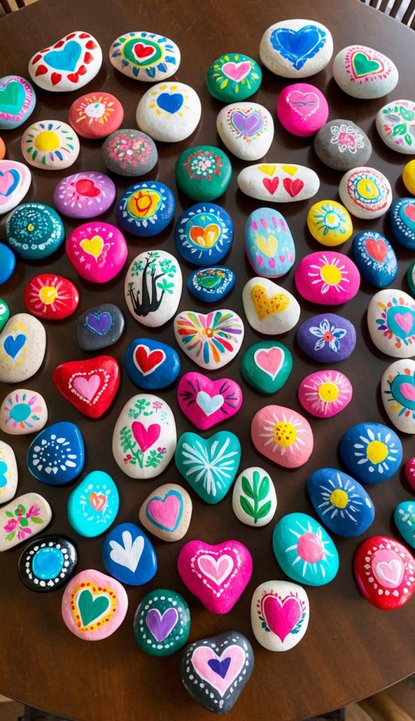 37 Lovely Heart Painted Rock Ideas To Spread Love on Valentine's Day