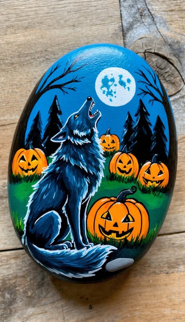 48 Spooky Halloween Painted Rock Ideas for Festive Fall Crafts