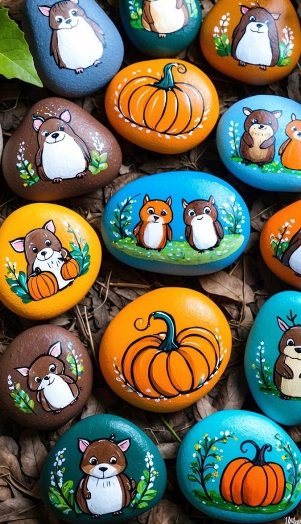 27 Charming Pumpkin Painted Rock Ideas for Seasonal Home Decor - Living ...
