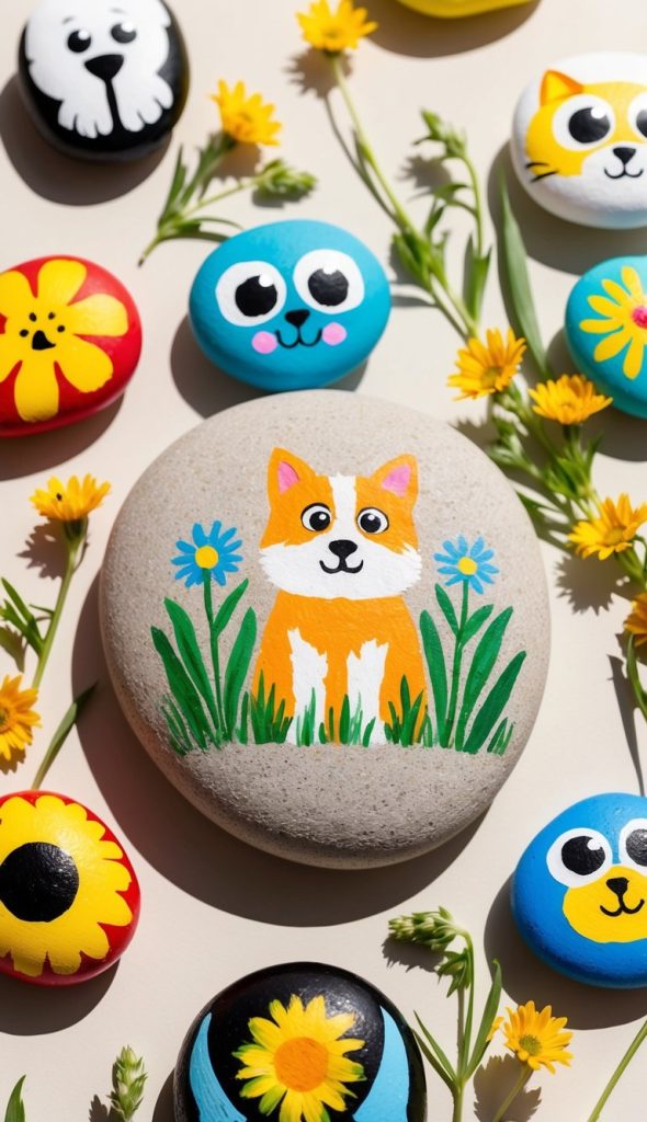 22 Easy Rock Pet Painted Rock Ideas for Fun Family Crafts - Living Tickled