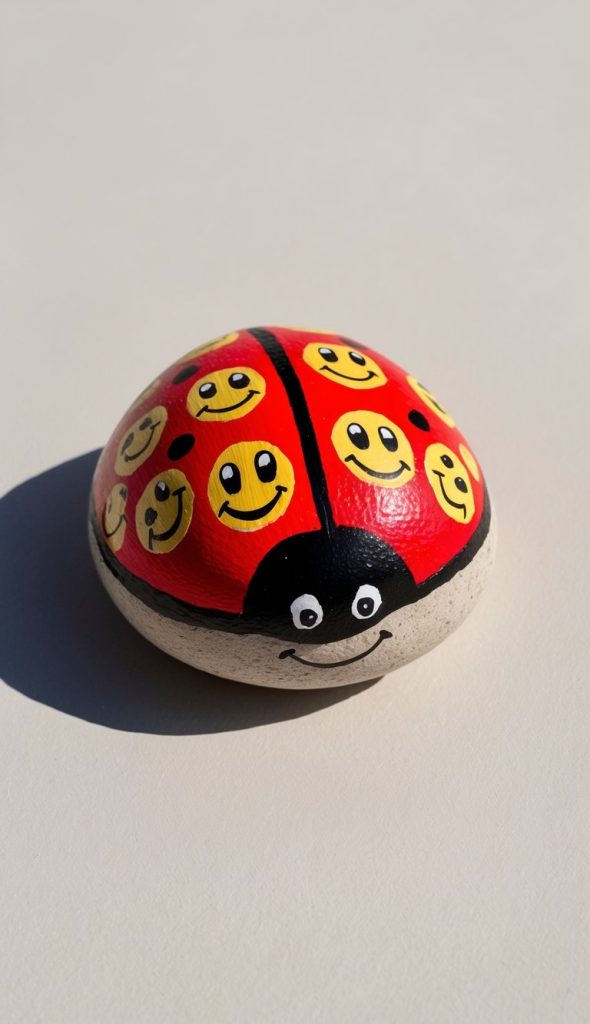 17 Adorable Ladybug Painted Rock Ideas for Garden Decor - Living Tickled