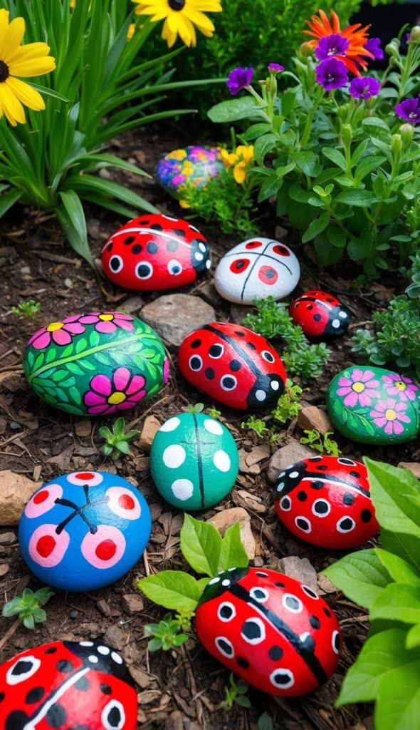 29 Charming Garden Painted Rock Ideas for DIY Outdoor Decor - Living ...