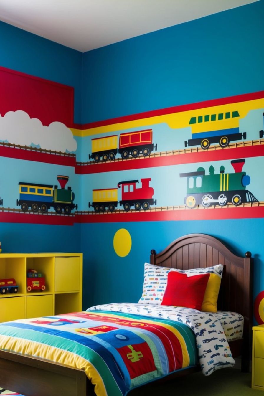 20 Train-Themed Bedroom Decor Ideas for Kids: Choo-Choo Your Way to a ...