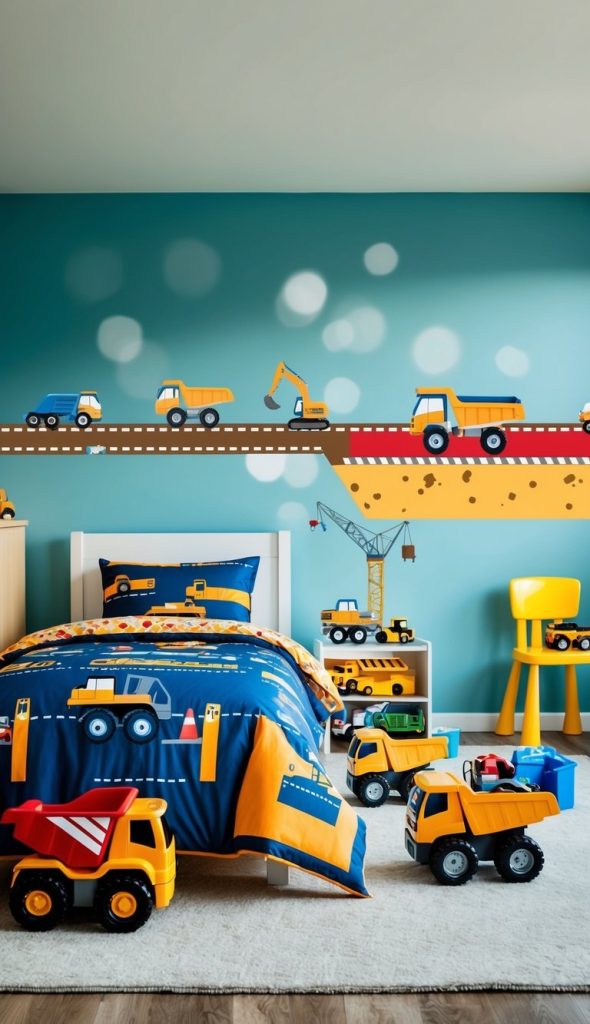20 Construction-Themed Bedroom Decor Ideas for Kids: Building Dreams ...