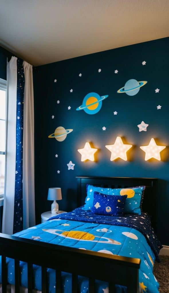 30 Space-Themed Bedroom Decor Ideas for Kids: Blast Off to Dreamy ...